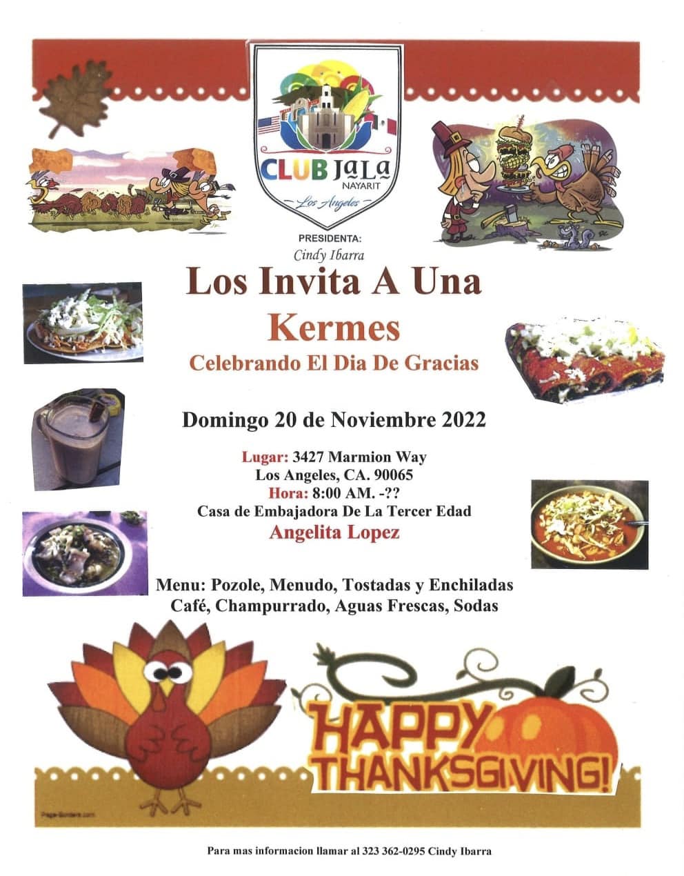 Con Kermés, Club de Jala en L.A., celebrará el Día de Acción de Gracias ...